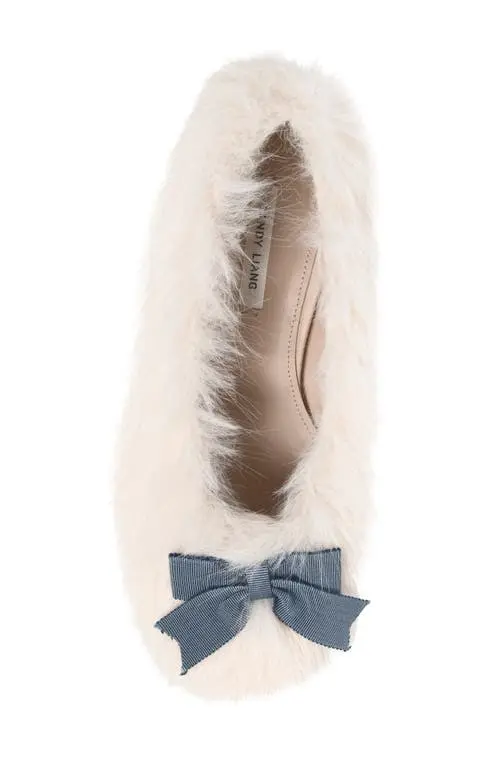 Sandy Liang Furry Slipper Pump