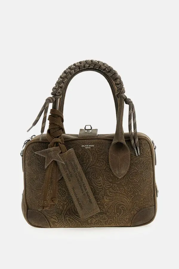 GOLDEN GOOSE Vita Bag Flower Embossed Suede - Multicolor