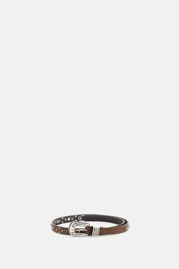 GOLDEN GOOSE Leather Belt With Studs - Multicolor