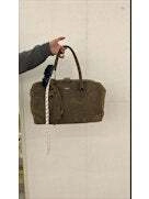 GOLDEN GOOSE Vita Bag Media In Suede Intagliata Floreale - Multicolor