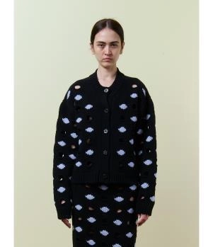 Marni Wool And Cashmere Contrast Jacquard Cardigan - Multicolor