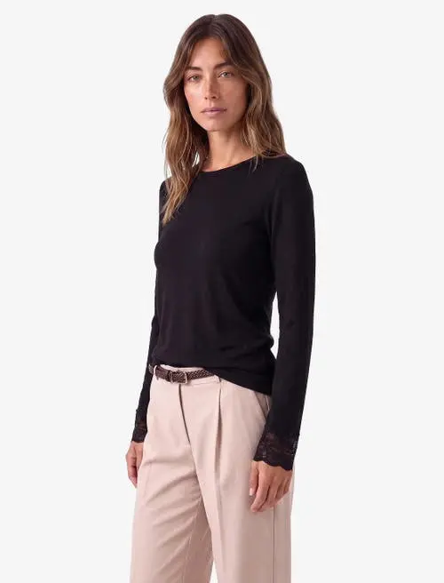 Koton Long Sleeve T-shirt With Lace Detail