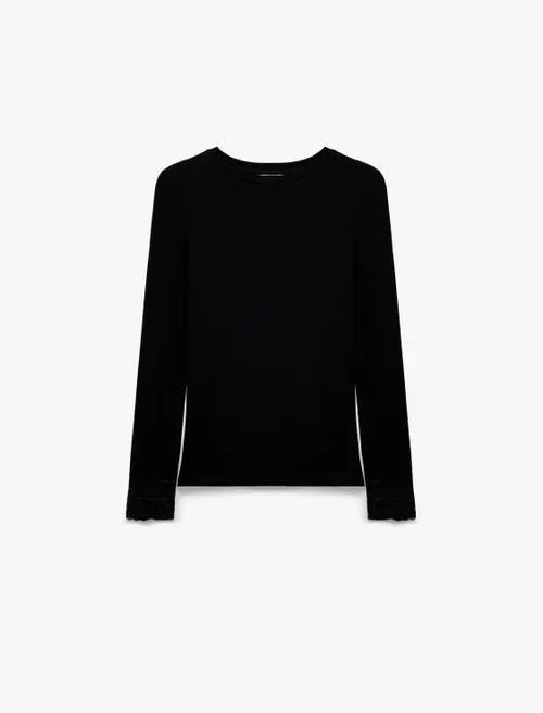 Koton Long Sleeve T-shirt With Lace Detail
