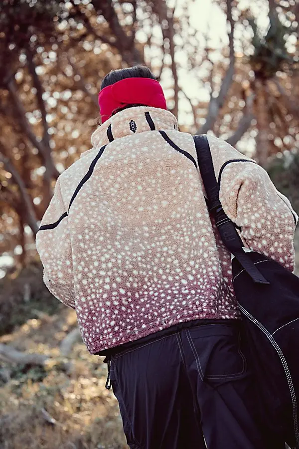 Free People Mountain High Printed Fleece Jacket