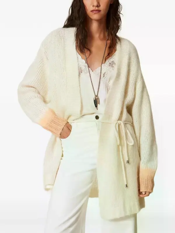 TWINSET Myfo Two-tone Wool Blend Cardigan