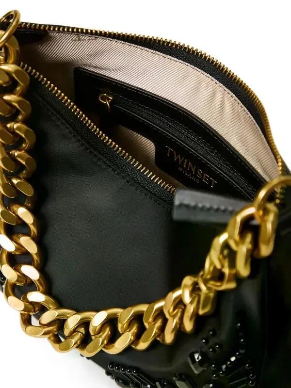 TWINSET Liliane Crystal-embellished Chain-link Shoulder Bag