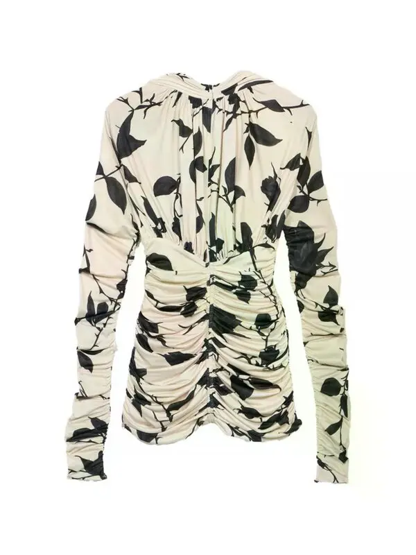 BLUMARINE Floral-print Ruched Blouse