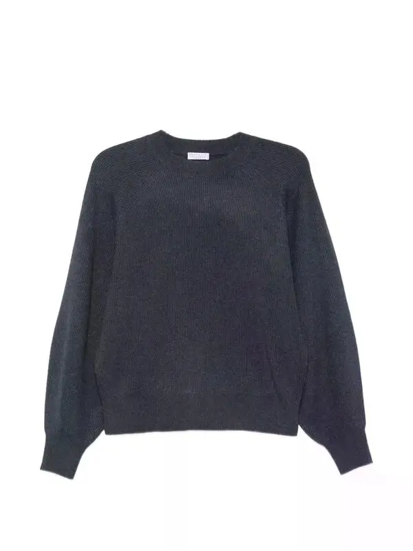 Brunello Cucinelli Ribbed-knit Raglan-sleeve Sweater