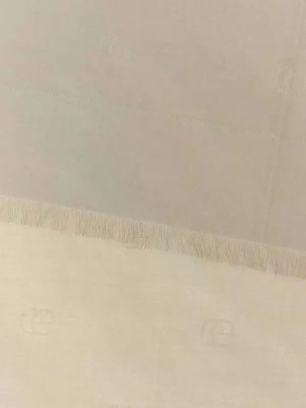 Gucci Gg Jacquard Fringed Scarf - Neutrals