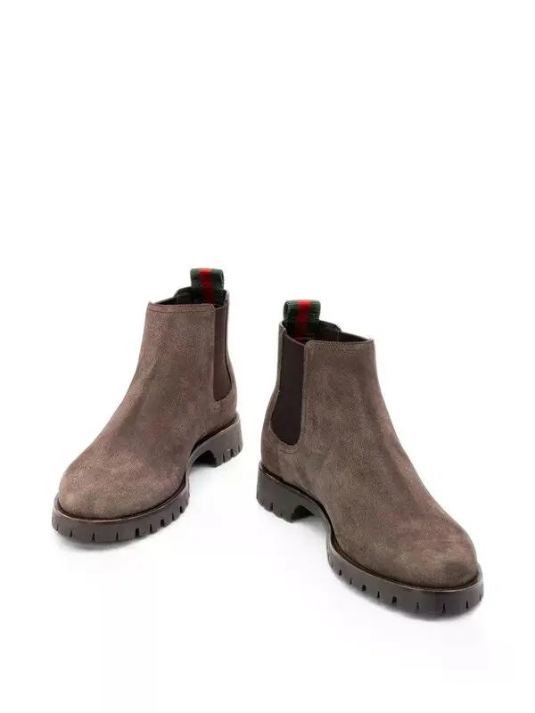 Gucci Web-stripe Lug-sole Boots