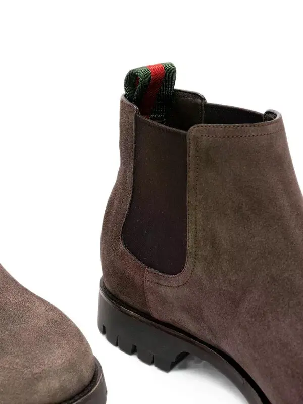 Gucci Web-stripe Lug-sole Boots