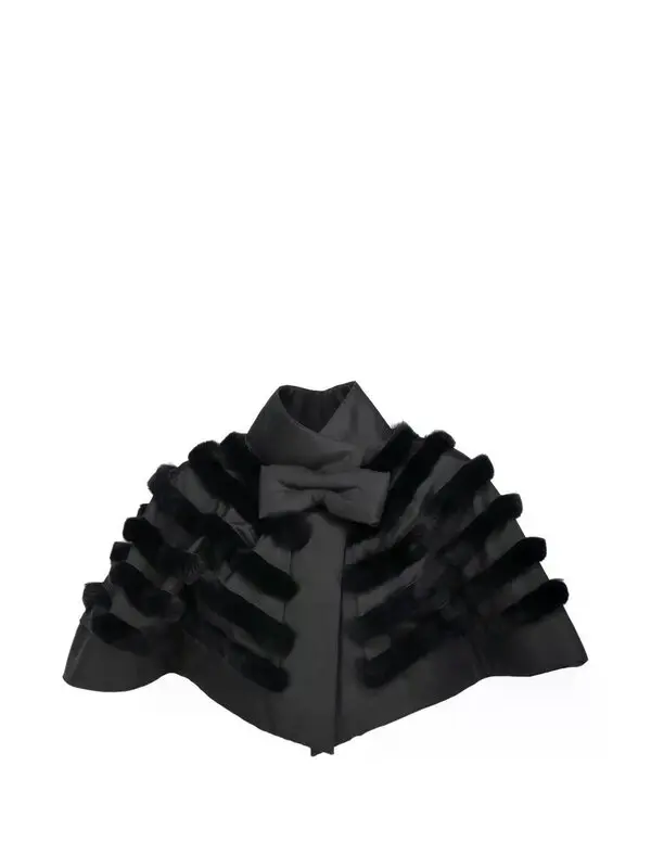Giorgio Armani Bow-detail Cape Coat