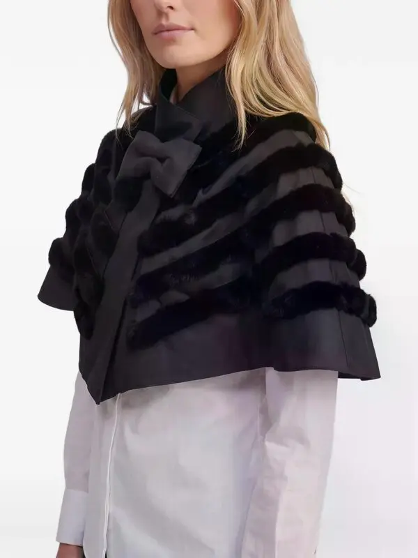 Giorgio Armani Bow-detail Cape Coat