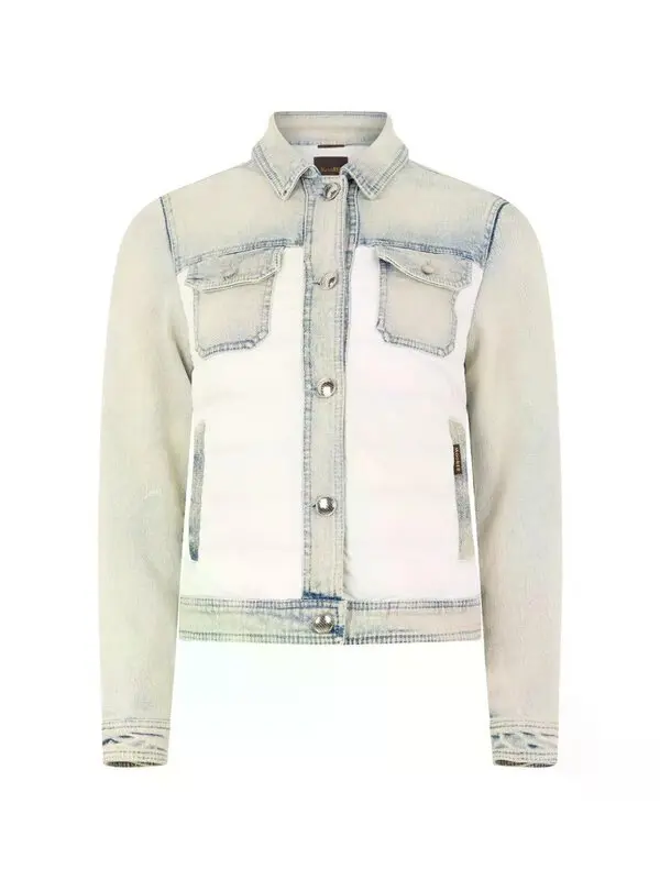 MOORER Quilted-panelled Denim Jacket