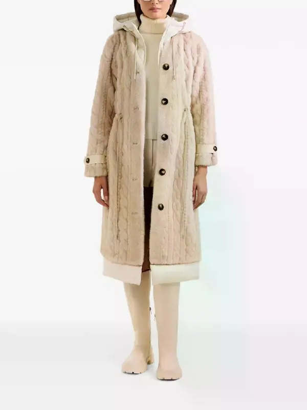 Rudsak Oriana Cable-knit Faux-fur Coat