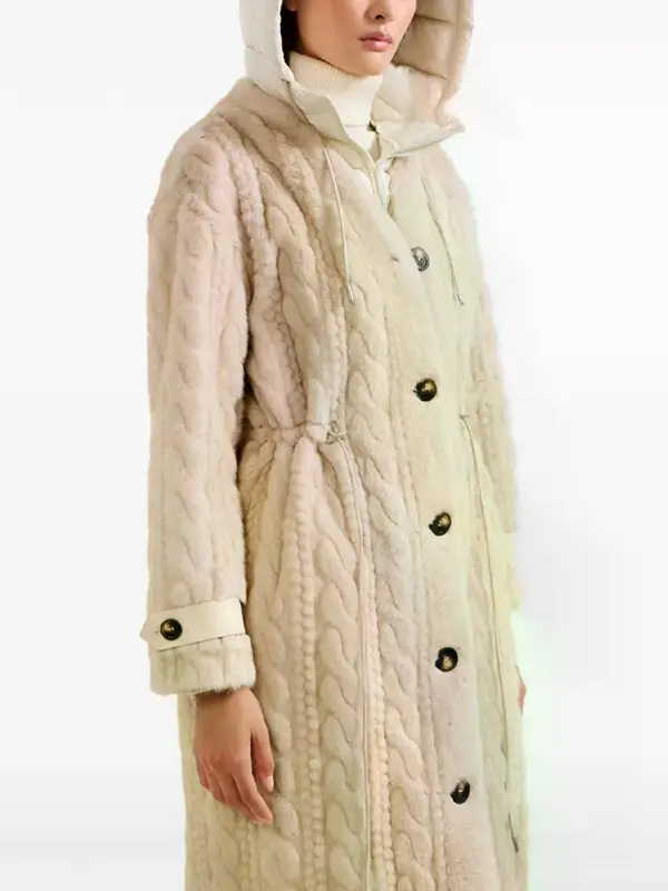 Rudsak Oriana Cable-knit Faux-fur Coat