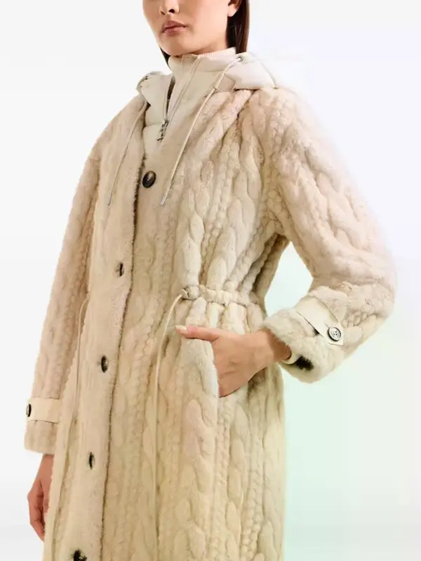 Rudsak Oriana Cable-knit Faux-fur Coat
