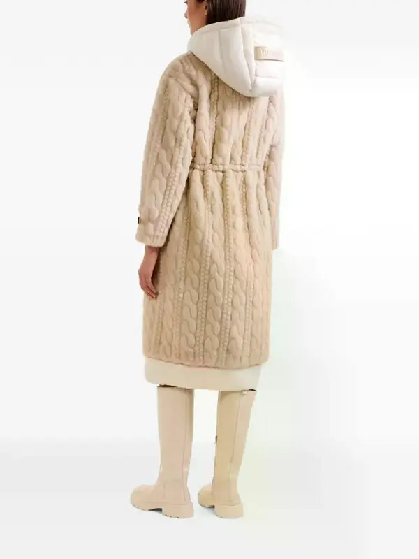 Rudsak Oriana Cable-knit Faux-fur Coat - Neutrals