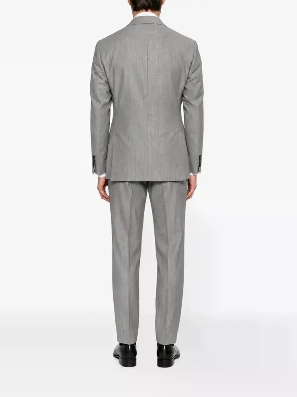 LARDINI Double-breasted Patterned Suit