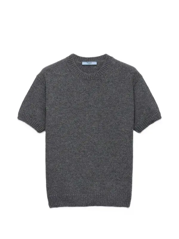 Prada Short-sleeved Cashmere Sweater - Grey