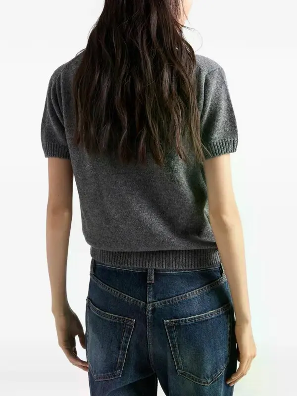 Prada Short-sleeved Cashmere Sweater