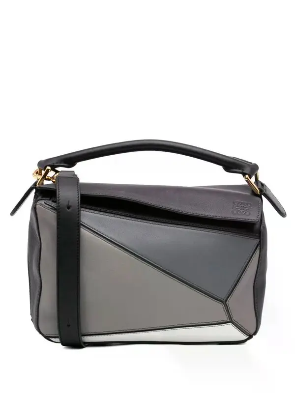 LOEWE 2017 Medium Tricolor Calfskin Puzzle Satchel