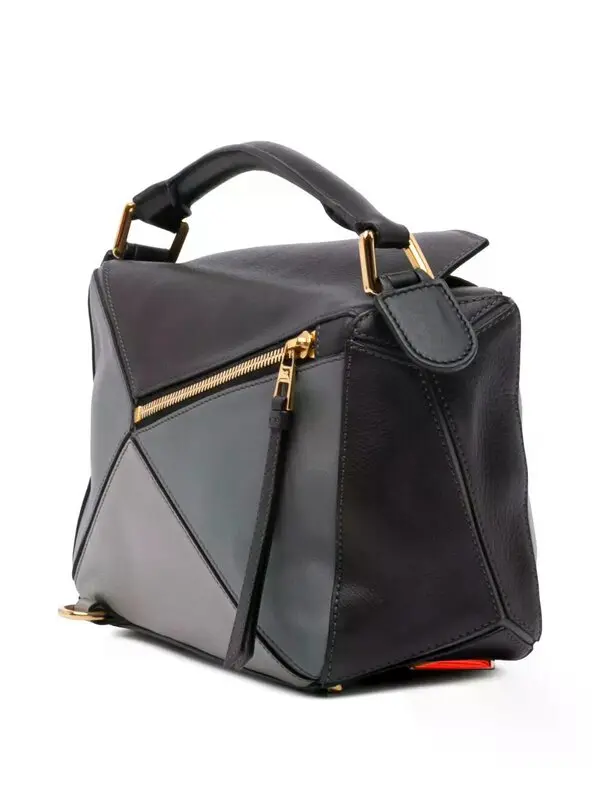 LOEWE 2017 Medium Tricolor Calfskin Puzzle Satchel