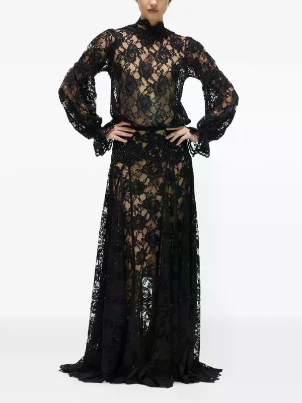 Giuseppe Di Morabito Long-sleeve Maxi Dress - Black