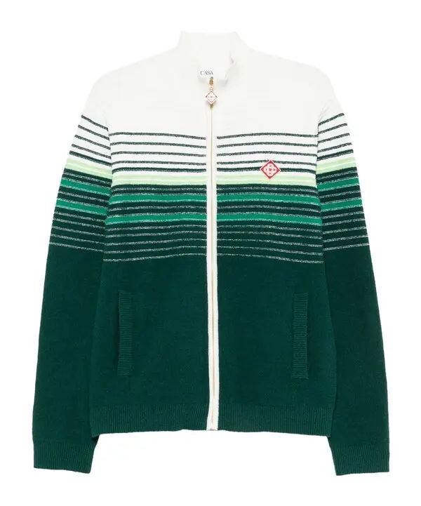 CASABLANCA Striped Zip-up Jacket