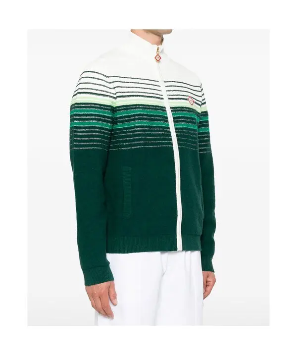 CASABLANCA Striped Zip-up Jacket