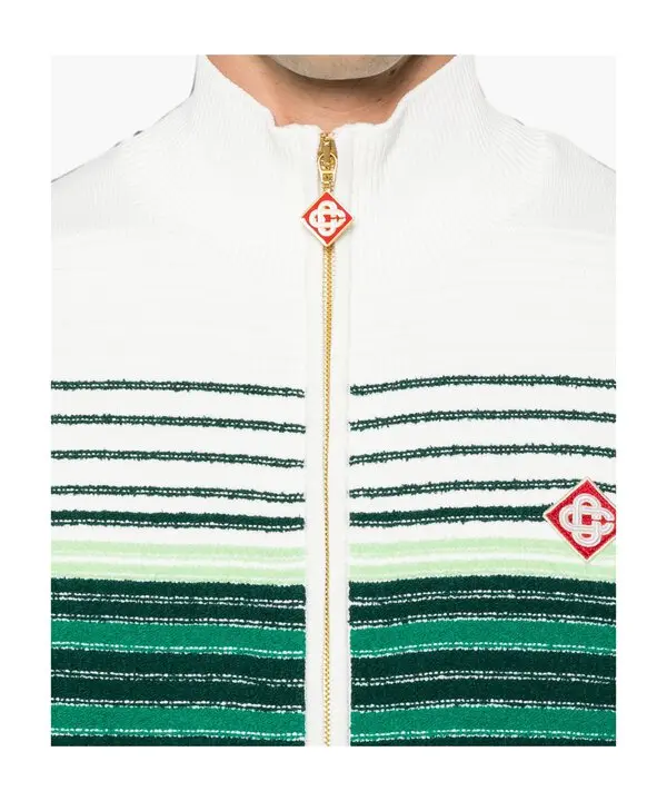 CASABLANCA Striped Zip-up Jacket