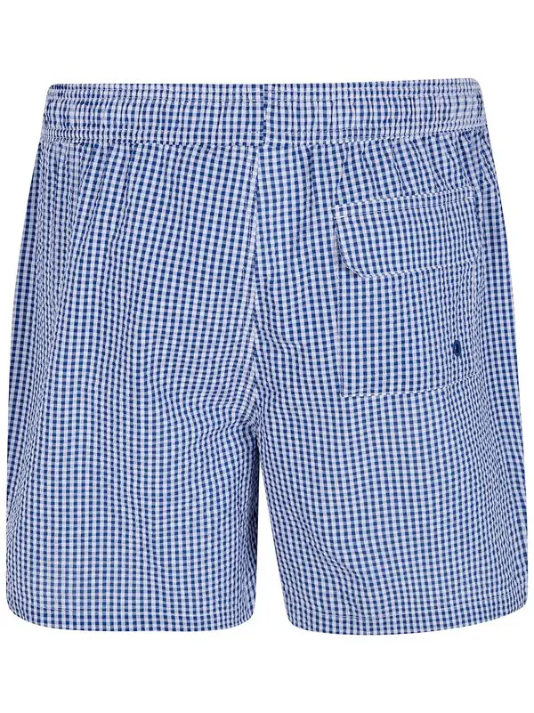 BARBOUR Gingham-check Seersucker Swim Shorts