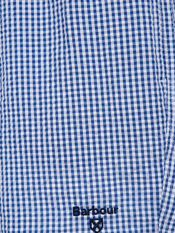 BARBOUR Gingham-check Seersucker Swim Shorts