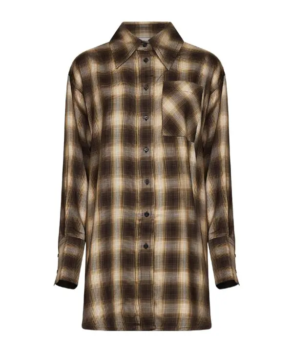 Co Long-sleeved Plaid Shirt