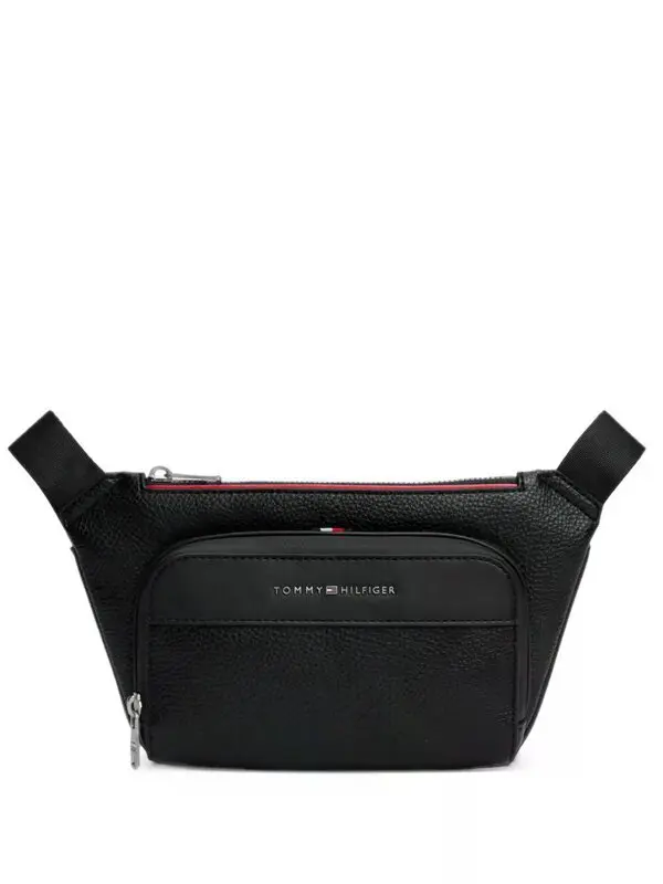 TOMMY HILFIGER Logo-plaque Pebbled Messenger Bag
