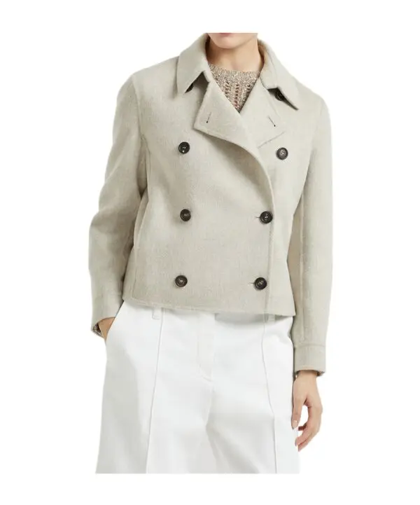 Brunello Cucinelli Coats Grey - Cold Beige