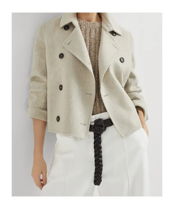 Brunello Cucinelli Coats Grey - Cold Beige