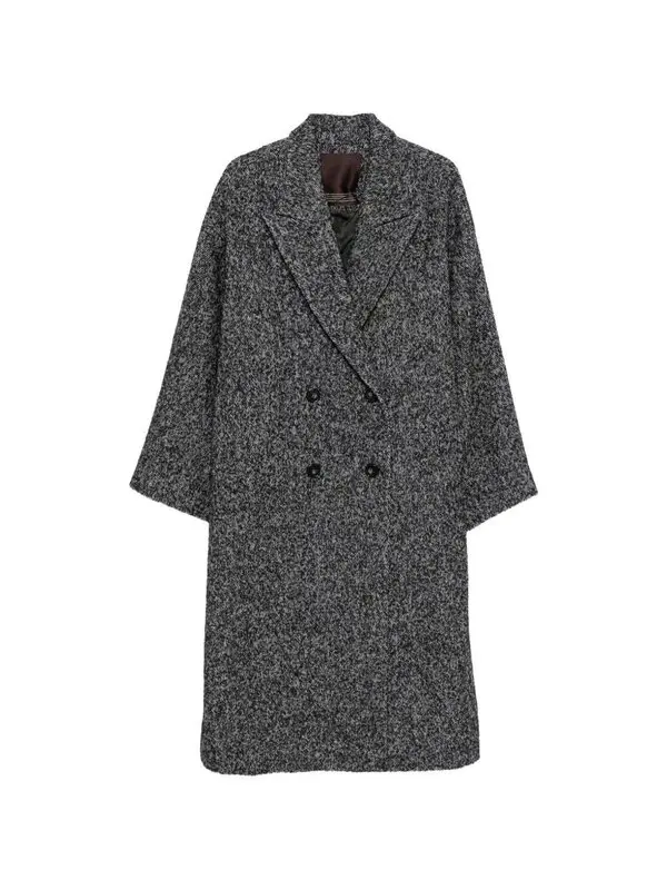 LIBERADD Herringbone Double-breasted Coat