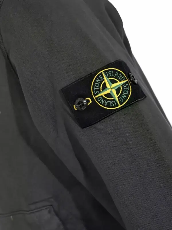 Stone Island Logo-patch Raglan-sleeve Hoodie