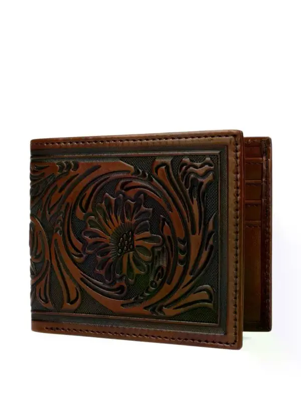Stetson Floral-embossed Bifold Wallet