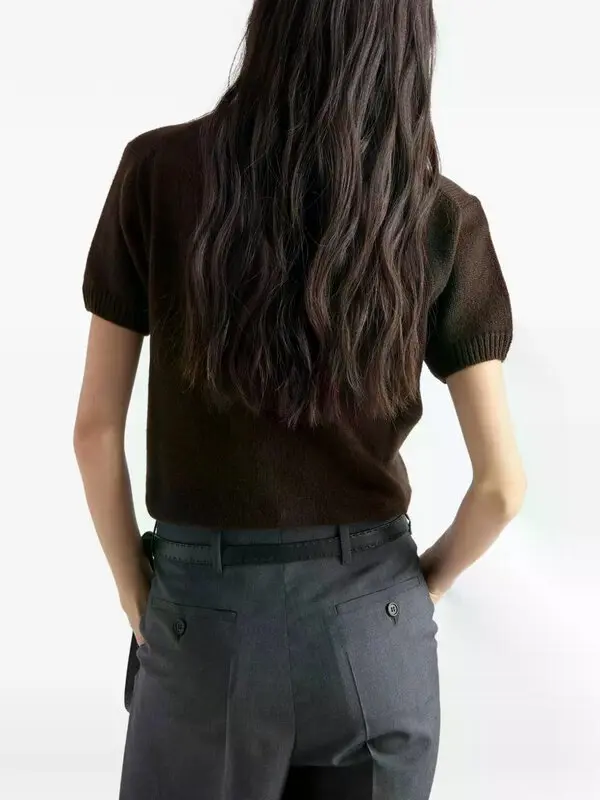 Prada Short-sleeved Cashmere Sweater