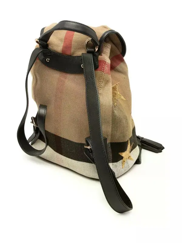 Burberry 2000-2017 Mega Check Canvas Star Sequin Backpack
