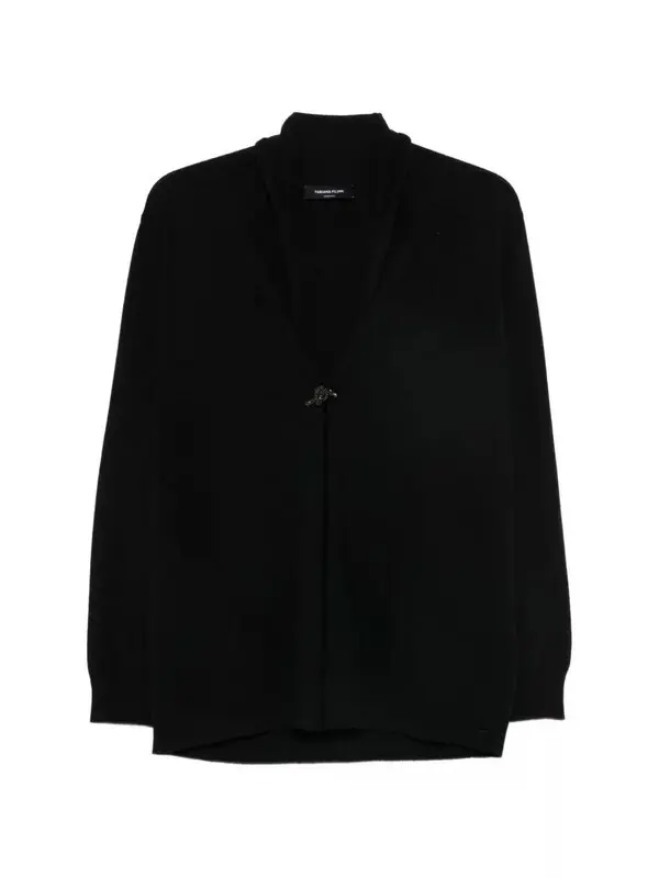 Fabiana Filippi Embellished Shawl-collar Cardigan - Black