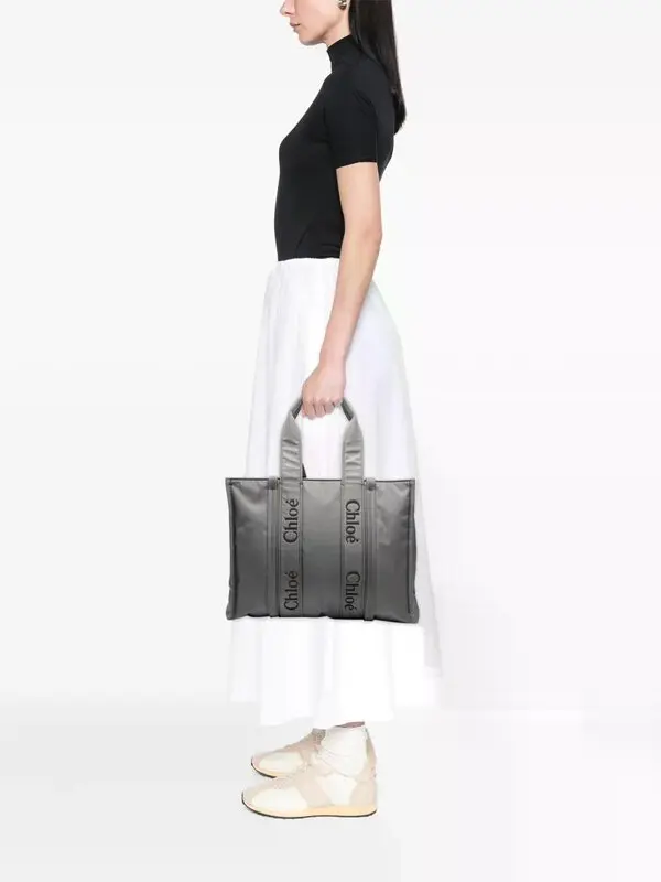 Chloé 2021-2026 Large Nylon Woody Tote Bag
