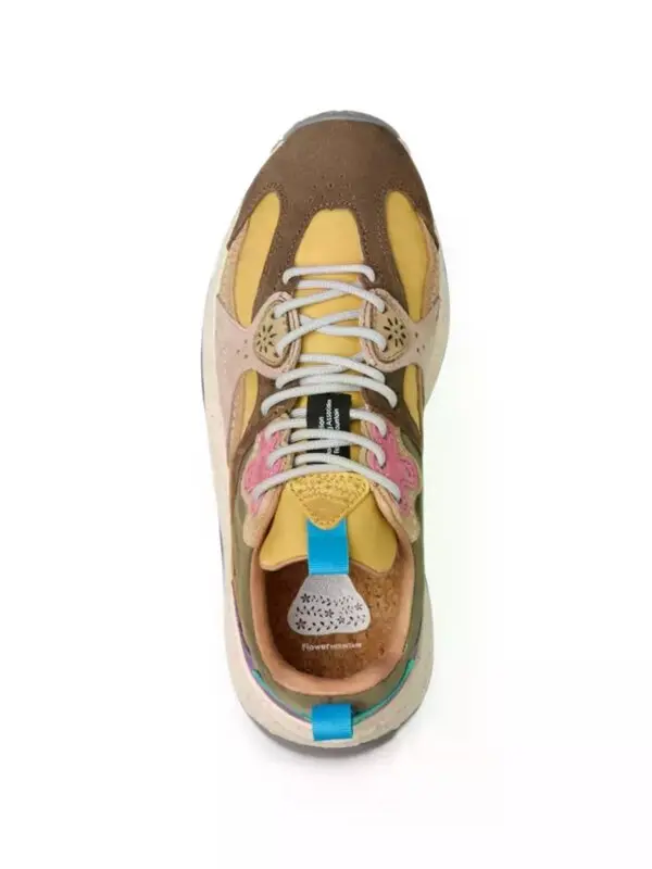 FLOWER MOUNTAIN Wave Suede Overlapping Sneakers