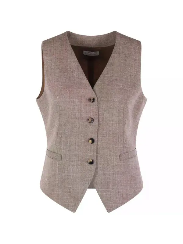 Alberto Biani Button-up Waistcoat - Brown