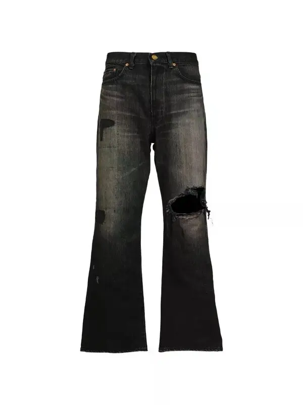 KAMIYA Repaired Wide-leg Jeans