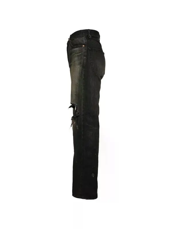 KAMIYA Repaired Wide-leg Jeans