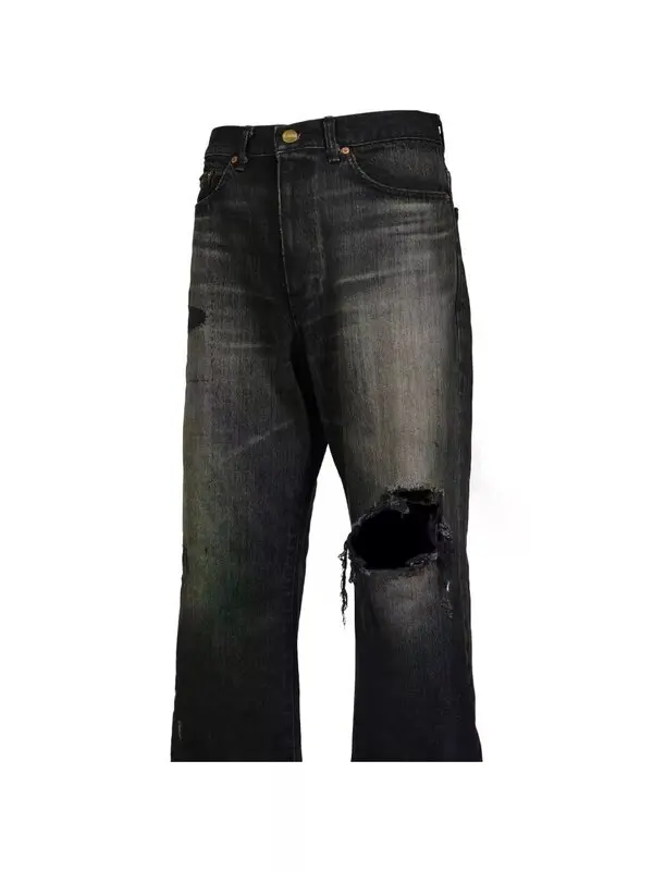 KAMIYA Repaired Wide-leg Jeans