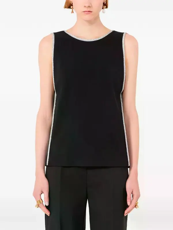 Sportmax Spxafa Crystal-embellished Scoop-back Top